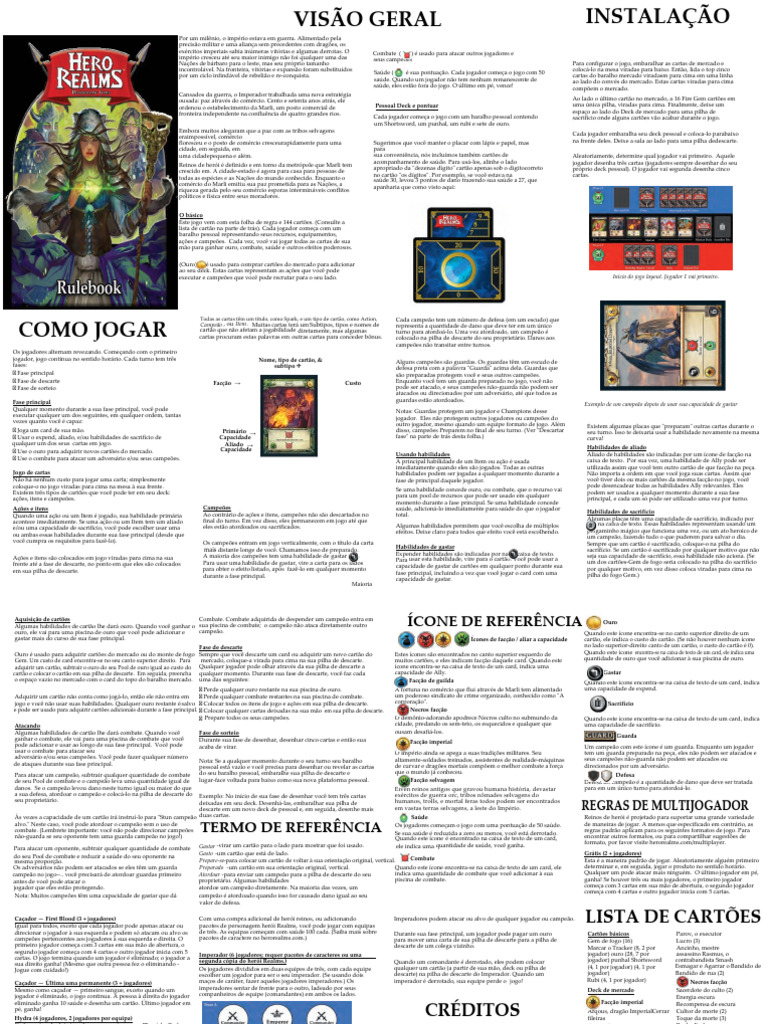 Manual Hero Realms | PDF