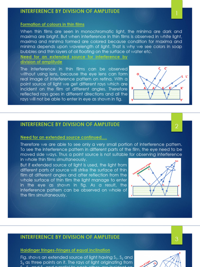 INTERFERENCE OF LIGHT7 Div of Ampnonreflecting Films Newton - S Rings | PDF | Refractive Index ...