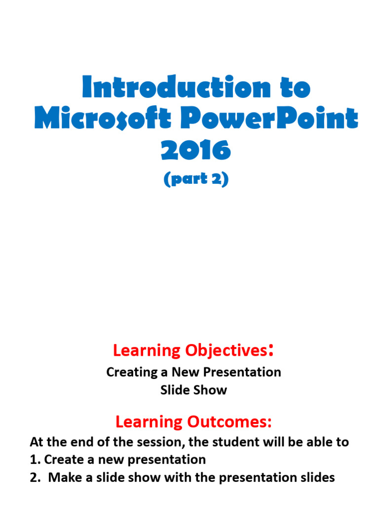 Grade 3 Introduction To Microsoft PowerPoint 2016 Part 2 | PDF | Page Layout | Microsoft Power Point