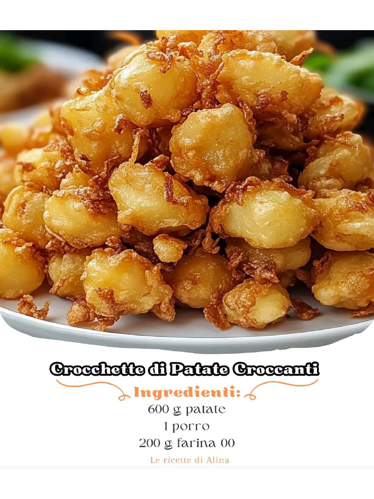 Ricetta Crocchette Di Patate Croccanti | PDF
