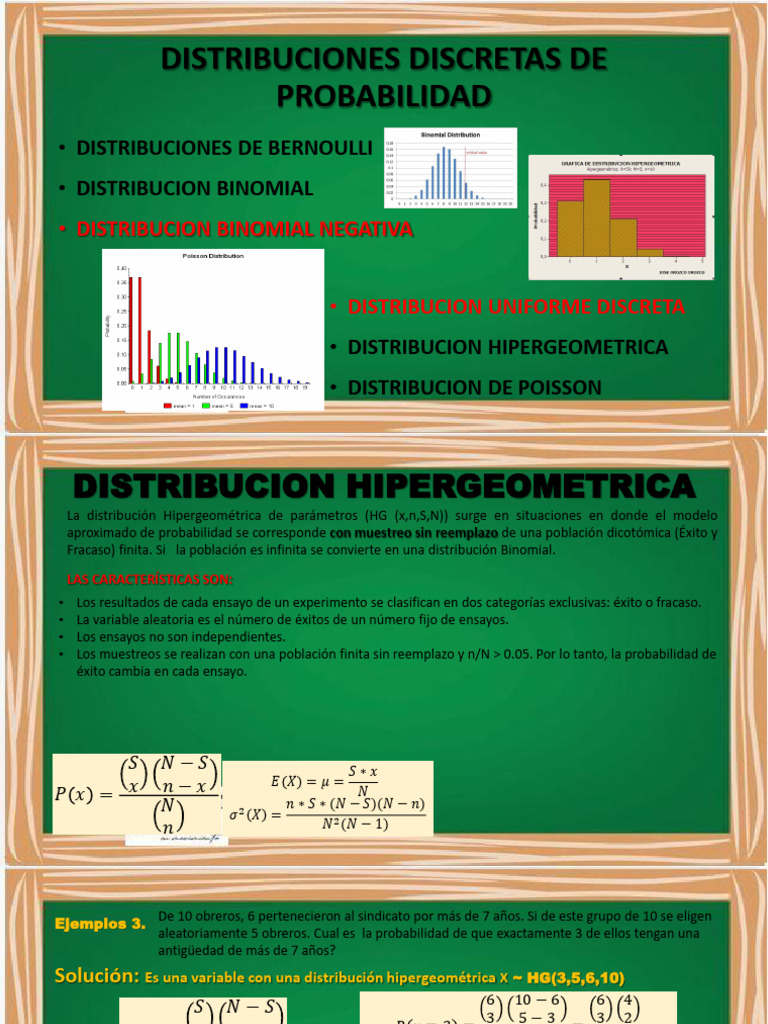 Distribuciones Discretas de Probabilidad | PDF | Distribución de probabilidad | Investigación ...