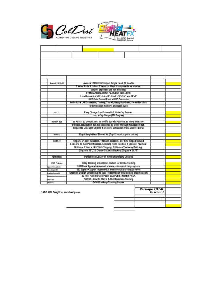 ColDesi 12 Needle Embroiderer | PDF