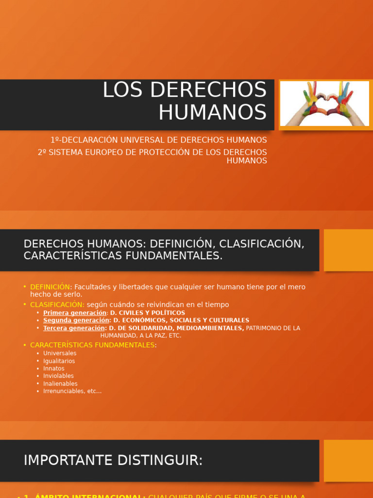 Derechos Humanos: Definición y Protección | PDF | Convenio europeo de ...