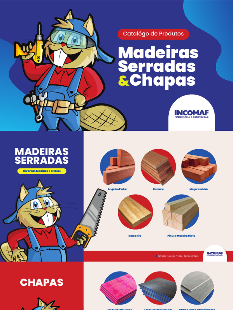 INCOMAF Catalogo Madeira e Chapas | PDF