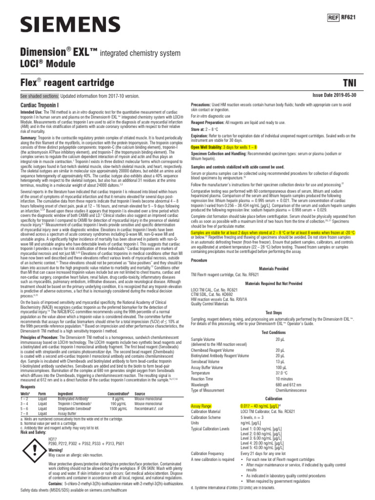 LOCI Cardiac Troponin I - Dimension EXL - Rev G DXDCM 09017fe98039418c ...