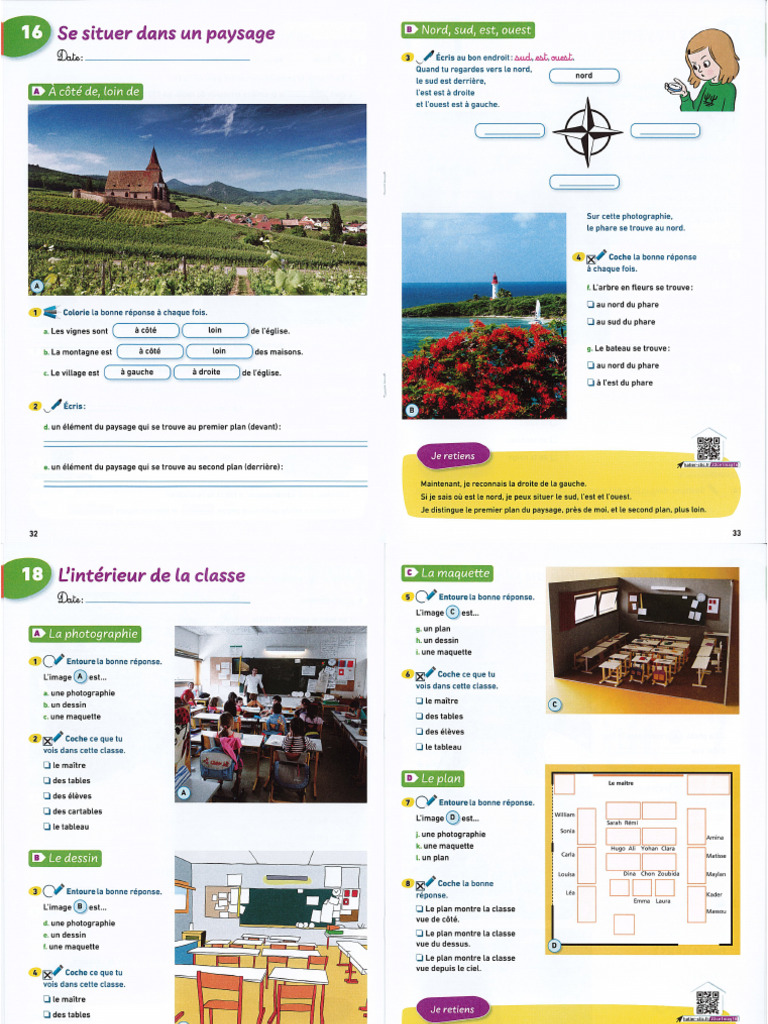 Séquence Se Repérer Dans L'espace CE1 | PDF