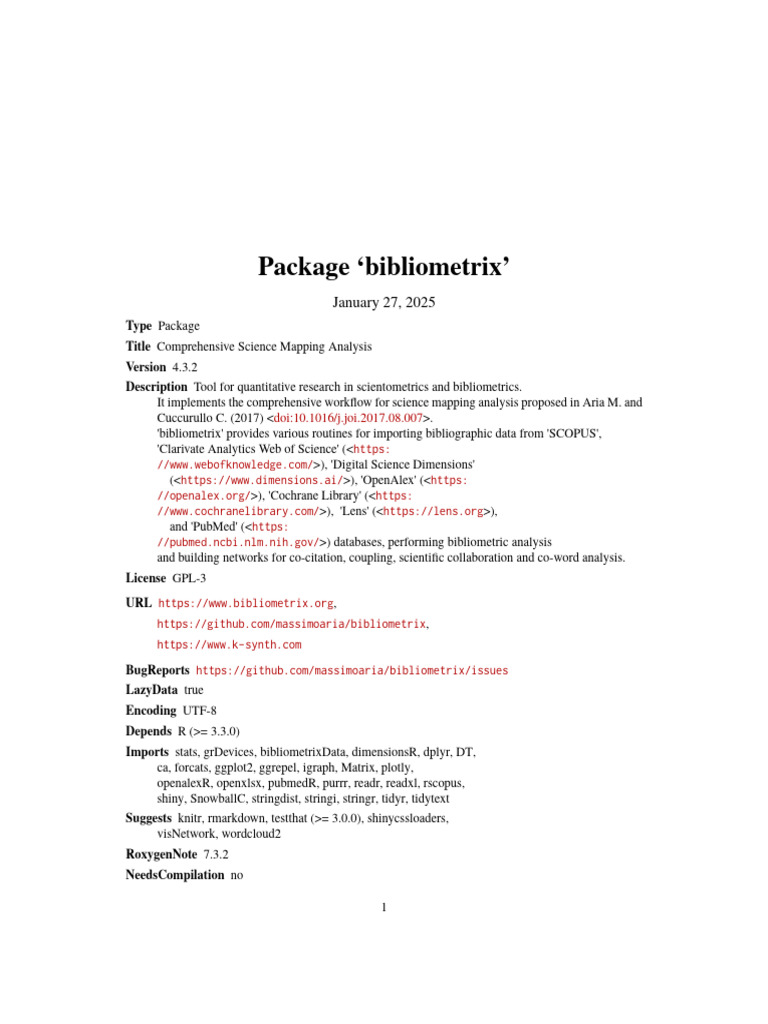 Biblio Metrix | PDF | Function (Mathematics) | Science