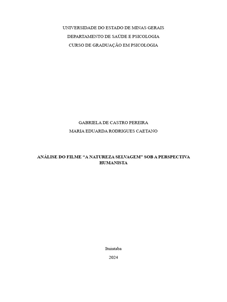 Análise Filme - Gabriela e Maria Eduarda | PDF | Jean Paul Sartre ...