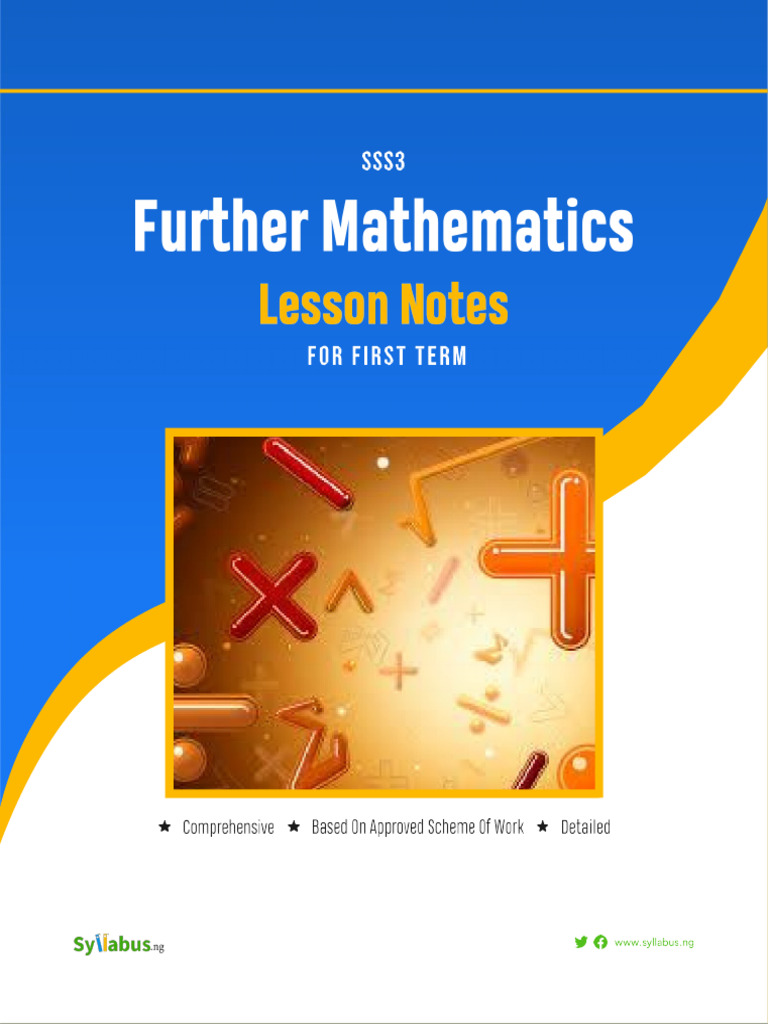 Ss3 Further Mathematics 1st Term | PDF | Matrix (Mathematics) | Quadratic Equation