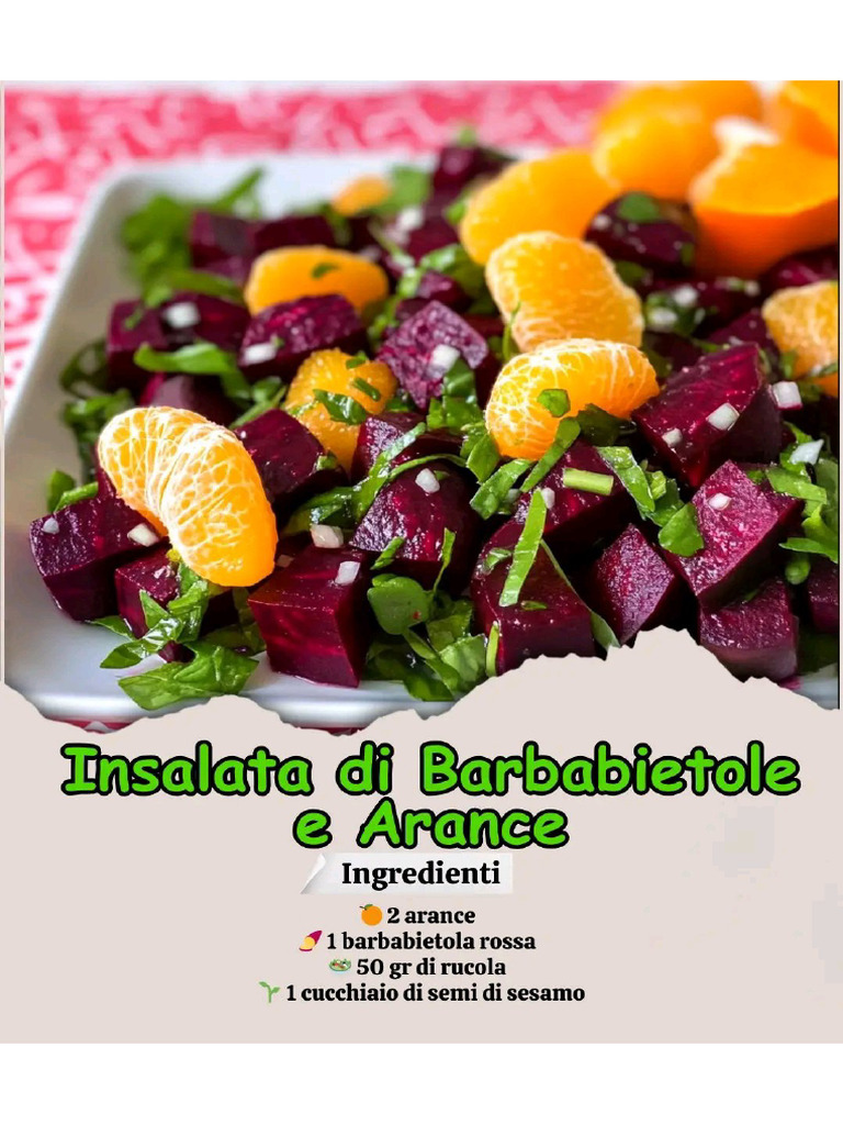 Ricetta Insalata di Barbabietole e Arance | PDF