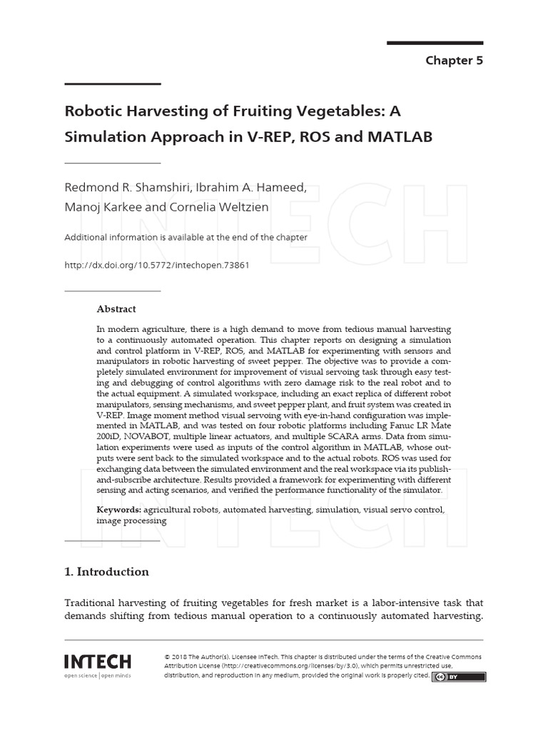 Redmond Robotic Simulation BookChapter | PDF | Robotics