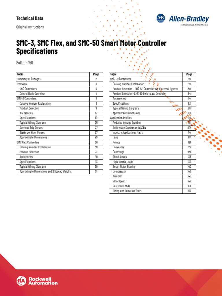 SMC-3, SMC Flex, and SMC-50 Smart Motor Controller Specifications | PDF | Mains Electricity ...