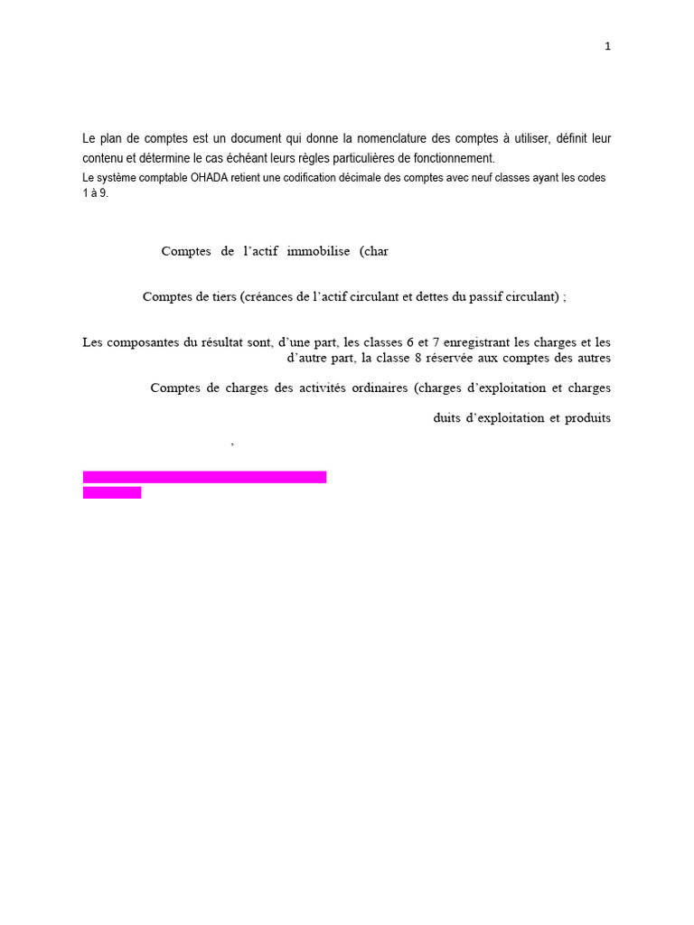 Plan Comptable Syscohada Révisé 2025 | PDF | Capitaux propres ...