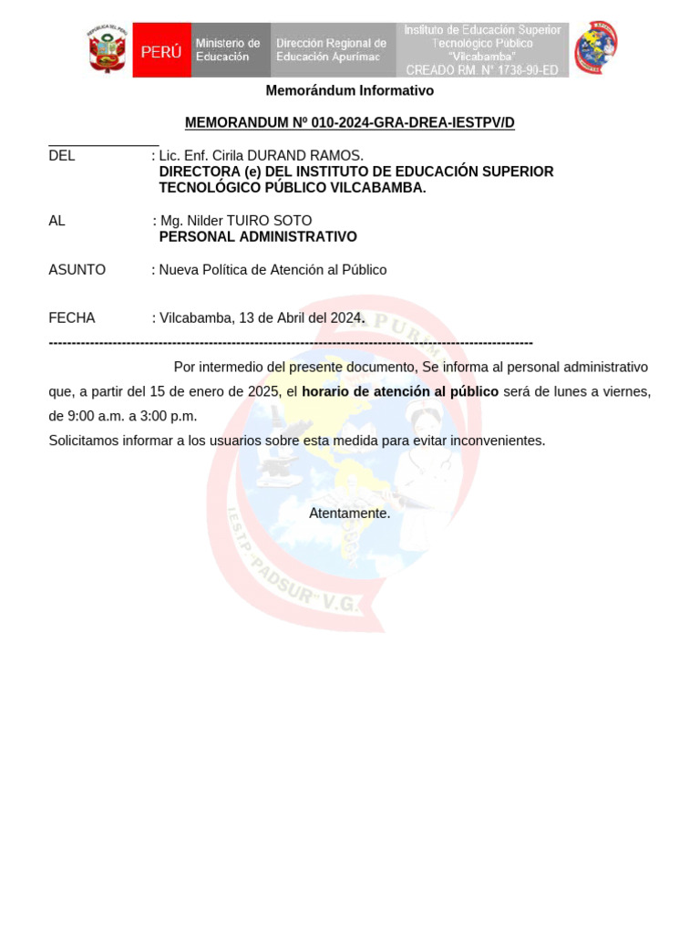 Memo | PDF