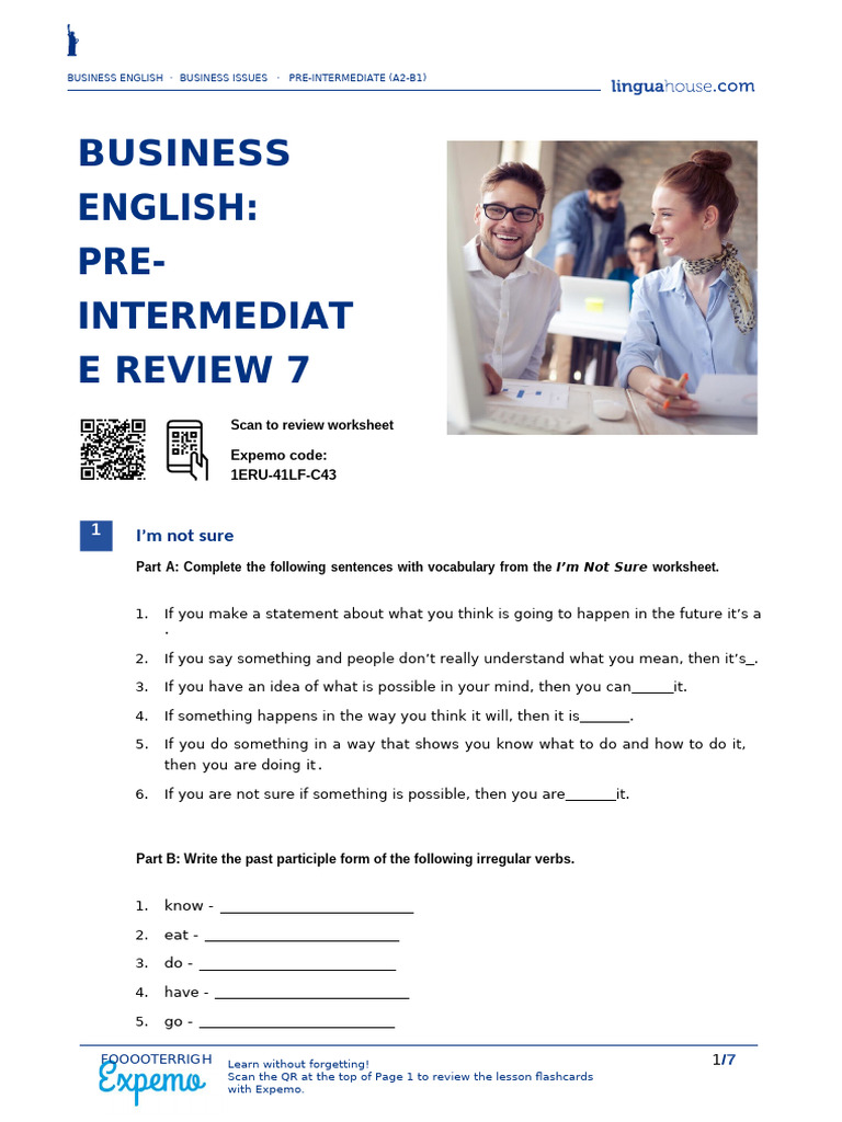 Business English Pre-Intermediate Review | PDF | English Language