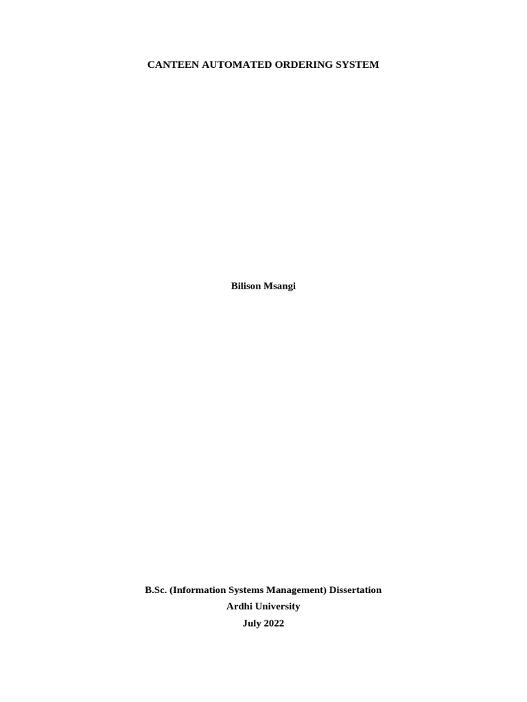 Canteen Automated Ordering System | PDF | Software Development Process | Android (Operating System)