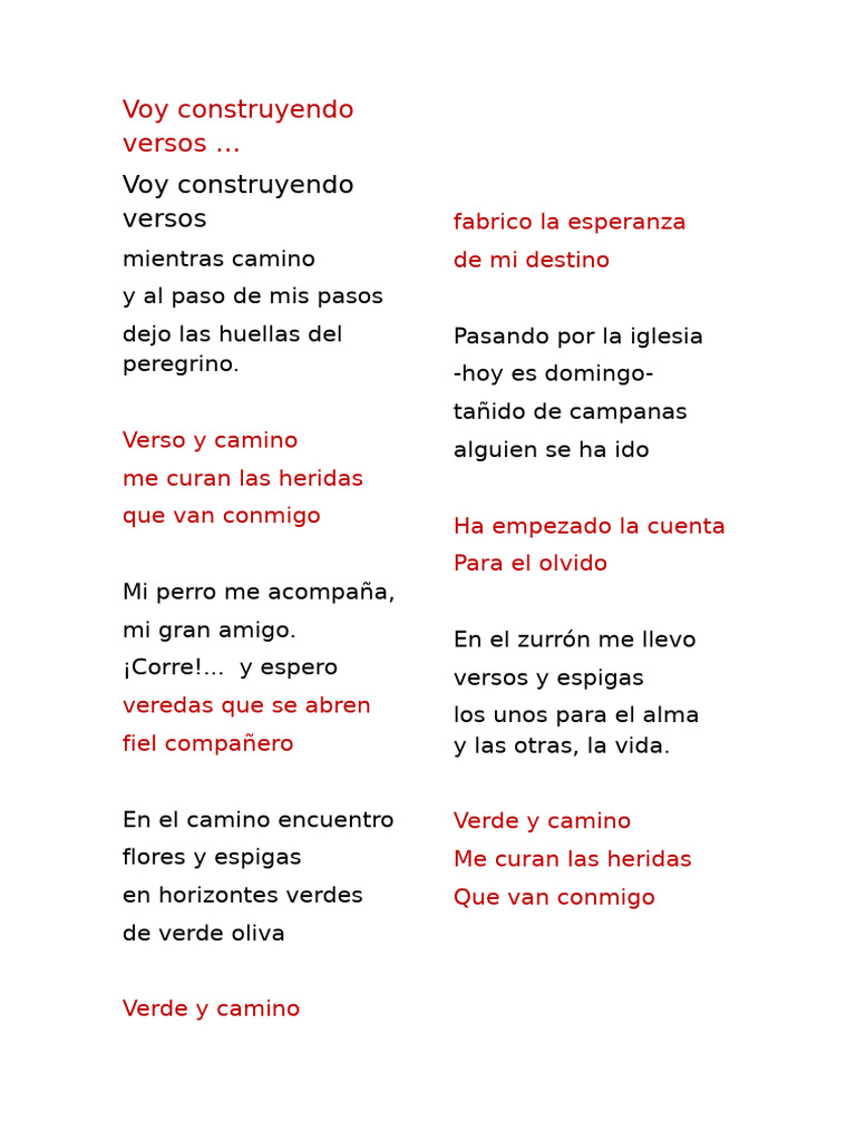Voy Construyendo Versos | PDF