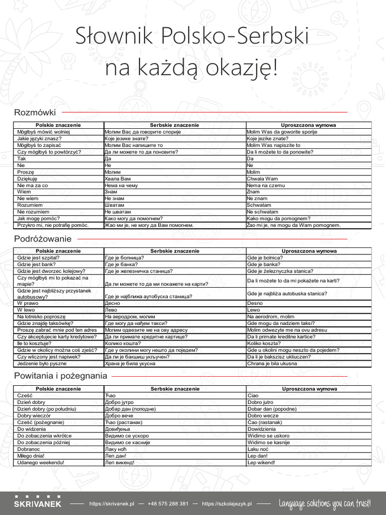 Slownik Polsko Serbski | PDF
