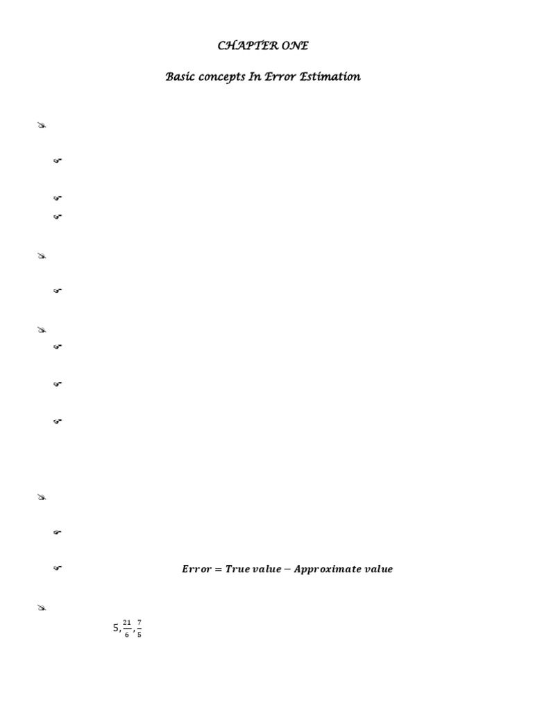 NUMERIC CHAPTER 1 2016 | PDF | Numerical Analysis | Equations