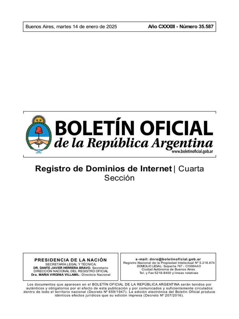 seccion_cuarta_20250114 | PDF | Argentina