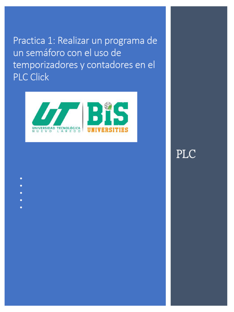 Simulación de Semáforo en PLC Click | PDF | Controlador lógico ...
