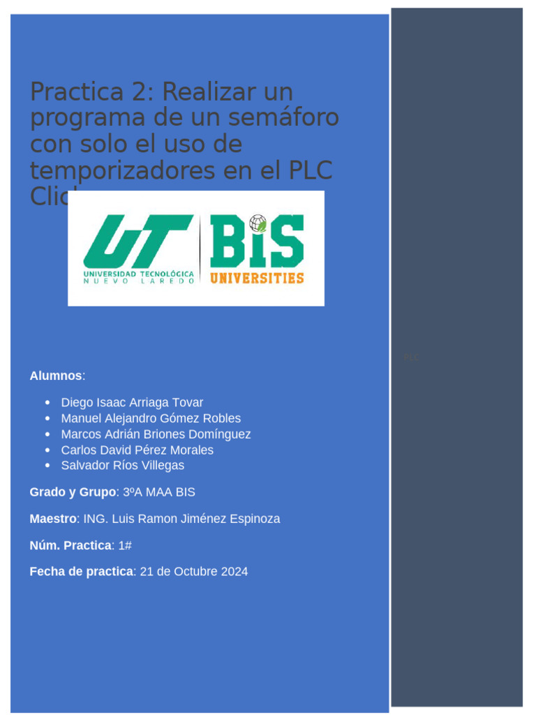 Practica 2. PLC | PDF