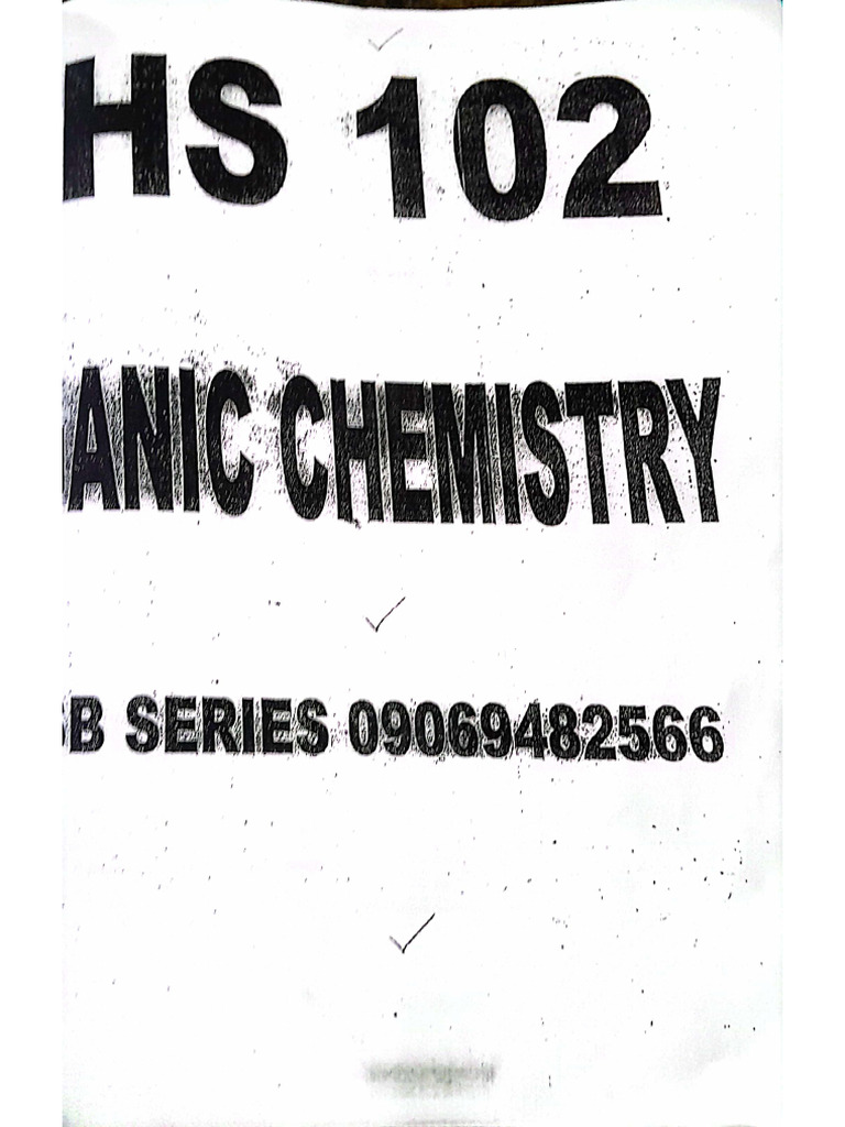 CHM102 (Past Questions) | PDF