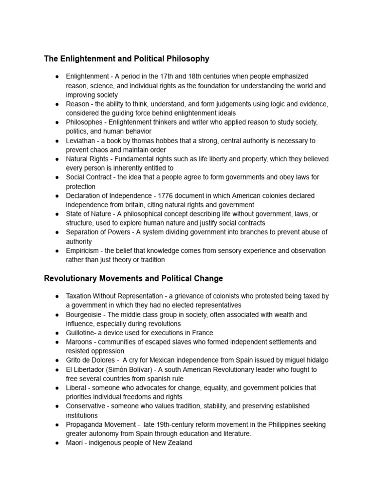 OLIVIA OKPARAEKE - UNIT 5 Terms to Know | PDF | Age Of Enlightenment ...