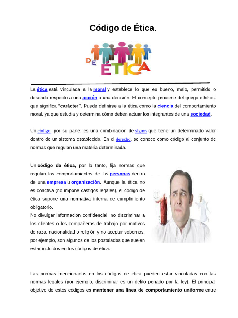 Código de Ética: Normas y Principios | PDF | Moralidad | Comportamiento