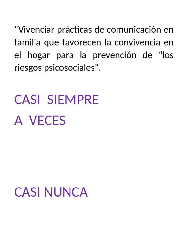 Comunicación en Familia Que Favorecen La Convivencia en El Hogar Para ...