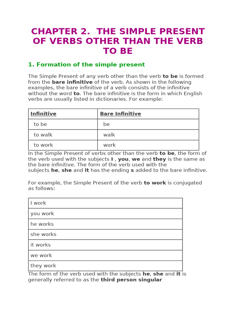 CHAPTER 2 Present Tense Other Verbs | PDF | Grammatical Conjugation | Verb