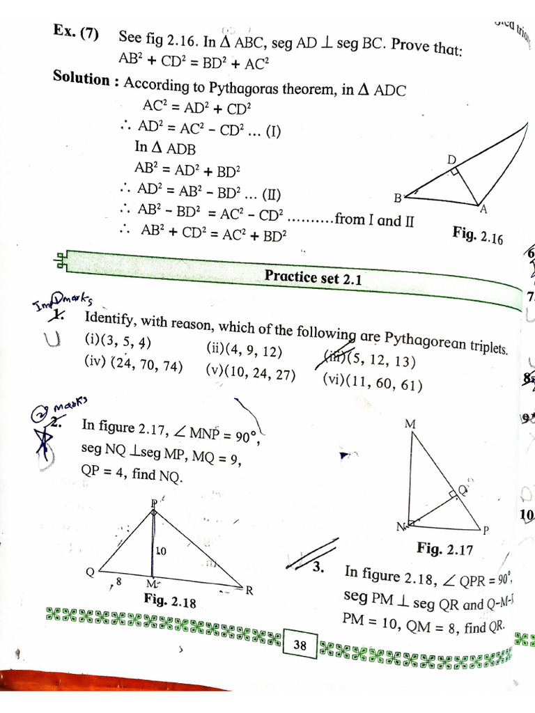 Important Theorem and Practice Set in Geometry | PDF