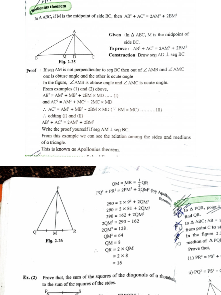geometry sums class 10th chapter 2 | PDF