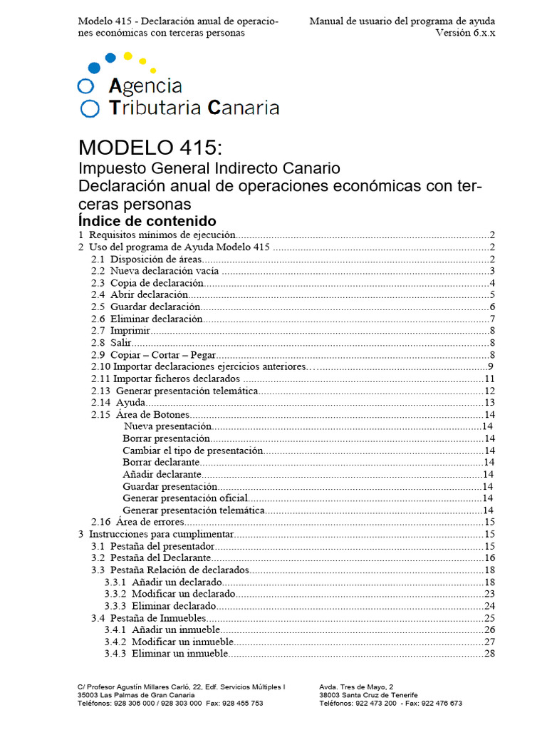 Guía del Modelo 415: Declaración Anual | PDF | Archivo de computadora | Ventana (informática)