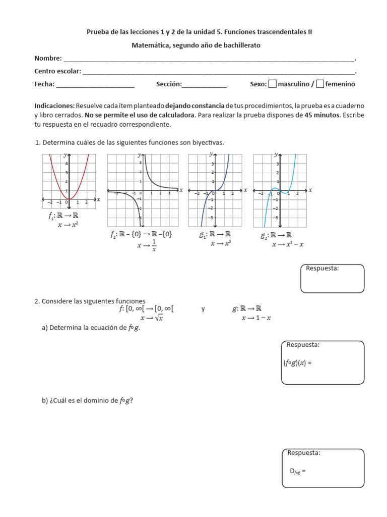11.° - Pu5.1 | PDF | Logaritmo | Matemática Elemental