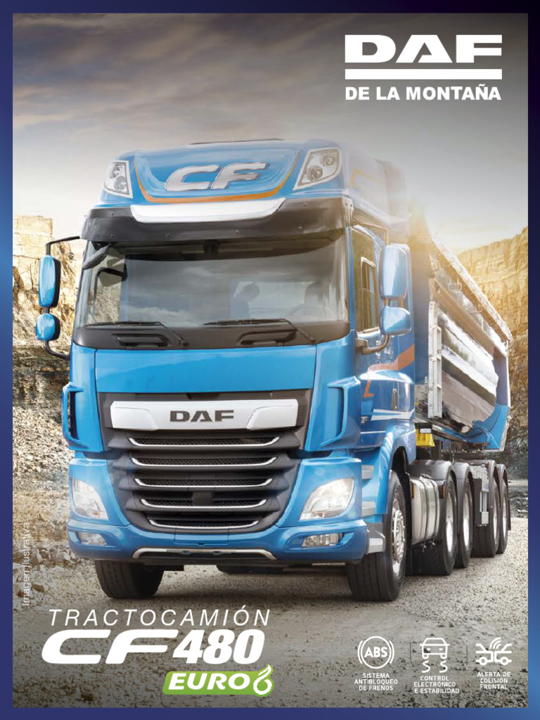 FT-TRACTOCAMION DAF CF480 Euro 6 | PDF | Eje | Vehículos