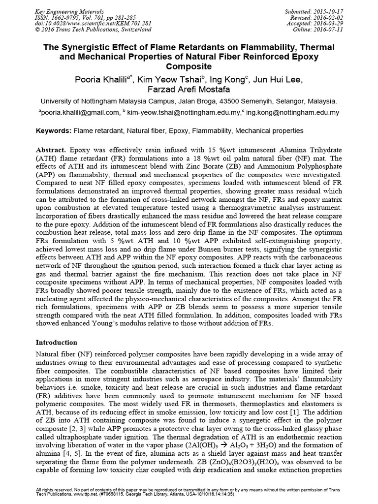 2016-The Synergistic Effect of Flame Retardants On Flammability ...