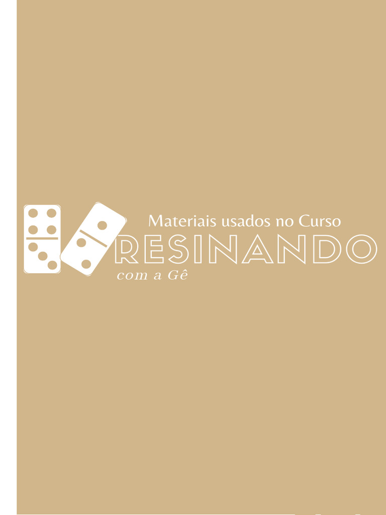 Lista de Materiais e Fornecedores - Resinando Com A Ge | PDF