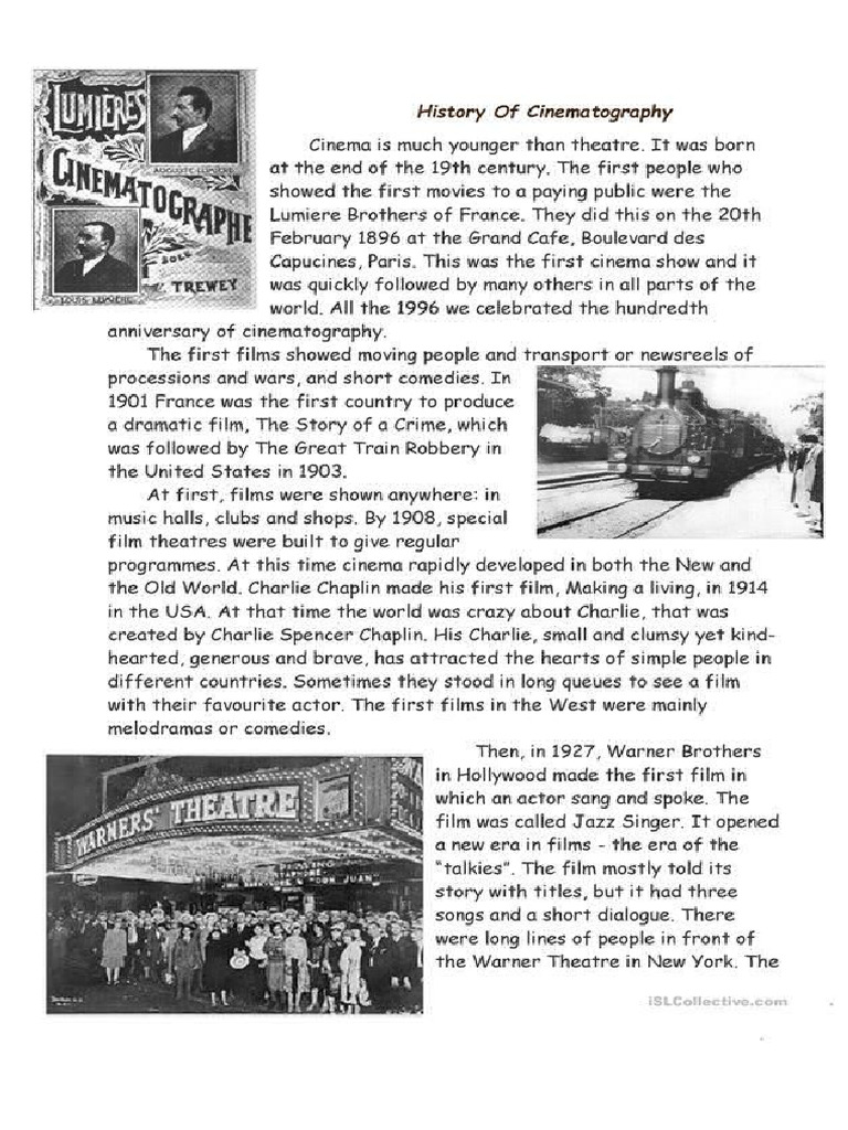 History of The Cinematography | PDF