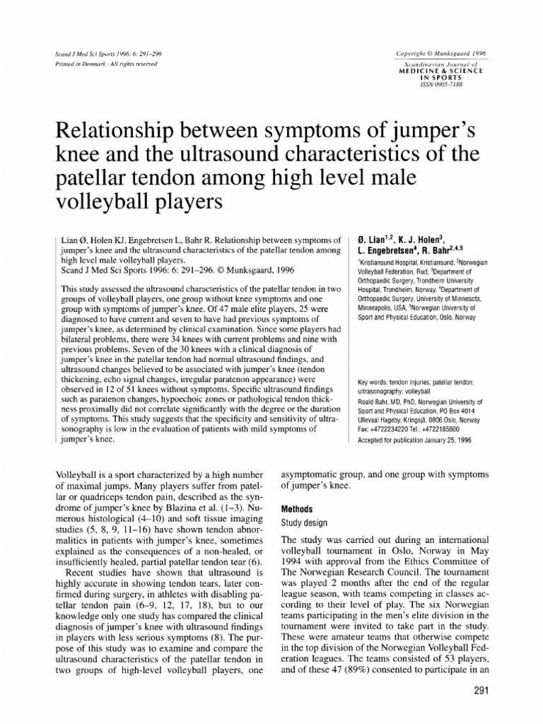 jumper knee | PDF | Knee | Medical Ultrasound