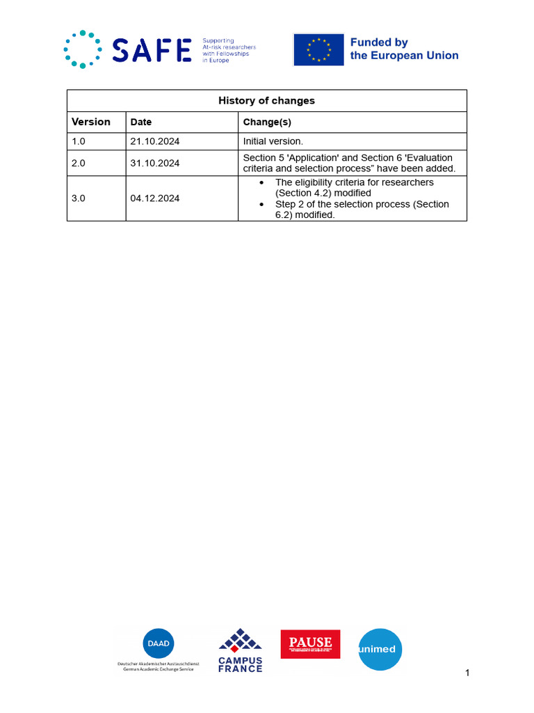 SAFE Terms of Reference Version 3 | PDF | Doctor Of Philosophy | Doctorate
