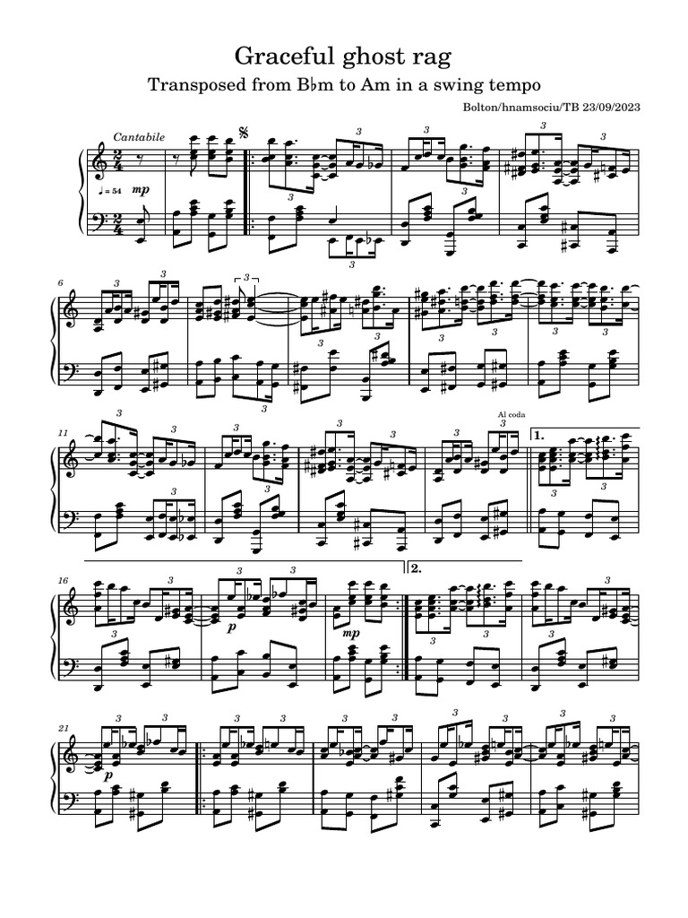 Graceful Ghost - Score | PDF