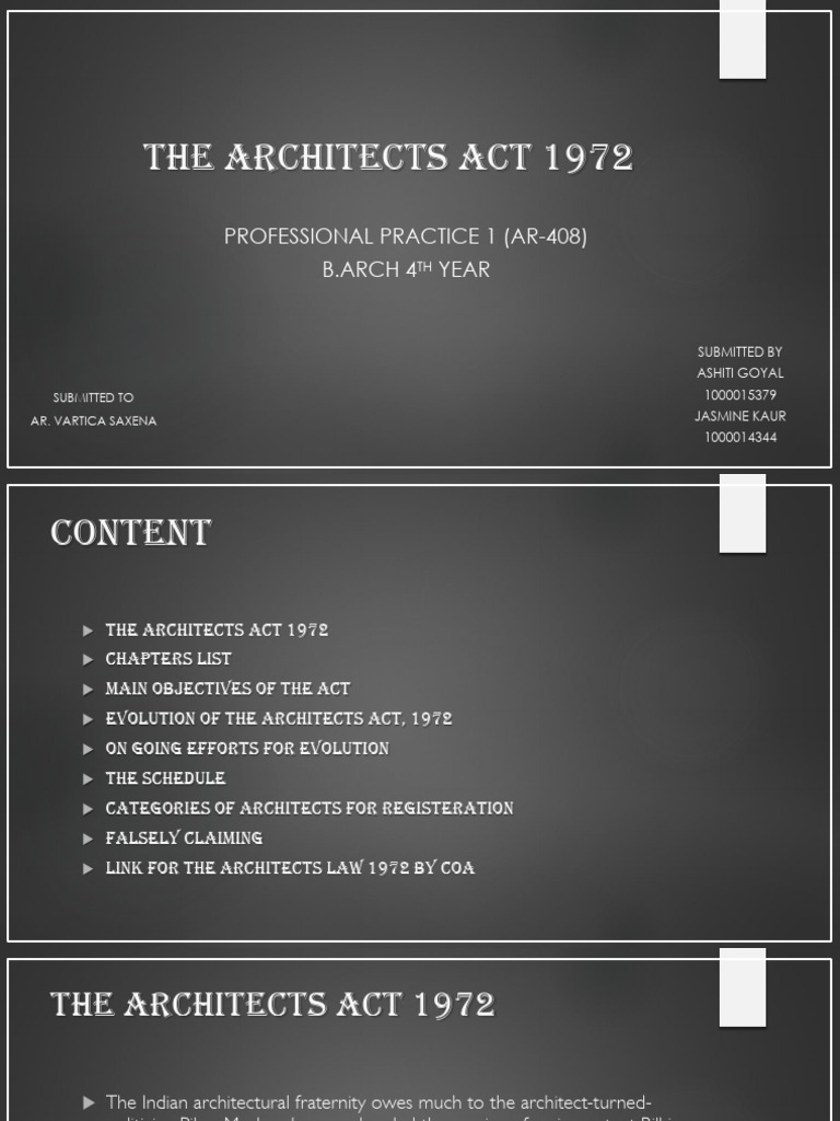 Overview of the Architects Act 1972 | PDF | Architect | Sustainable Design