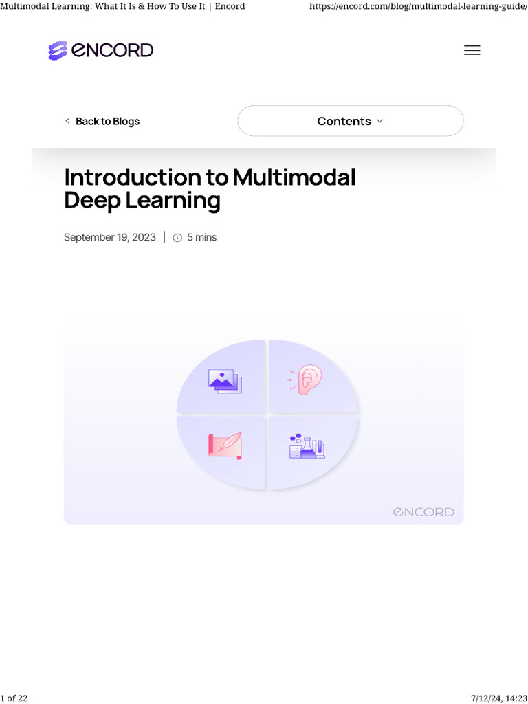 Multimodal Learning Use It - Encord | PDF