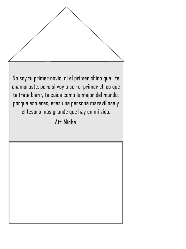 Primer Amor Verdadero: Carta de Micha | PDF