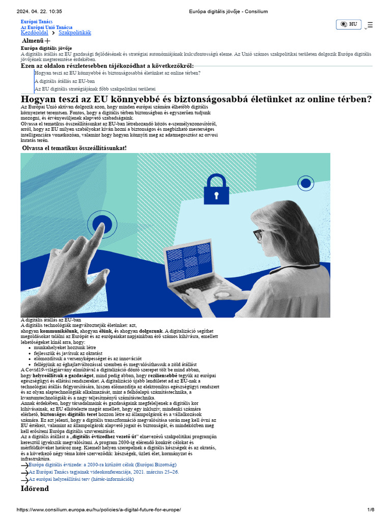 Európa Digitális Jövője - Consilium | PDF