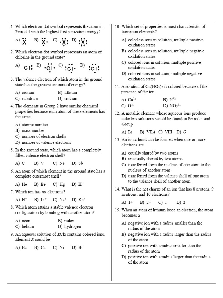 chem2 | PDF | Ion | Atoms
