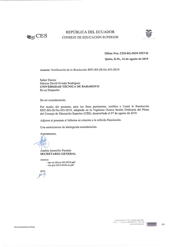 Estatuto Organico de La Utb | PDF