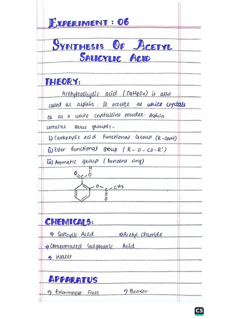 Preparation of aspirin | PDF