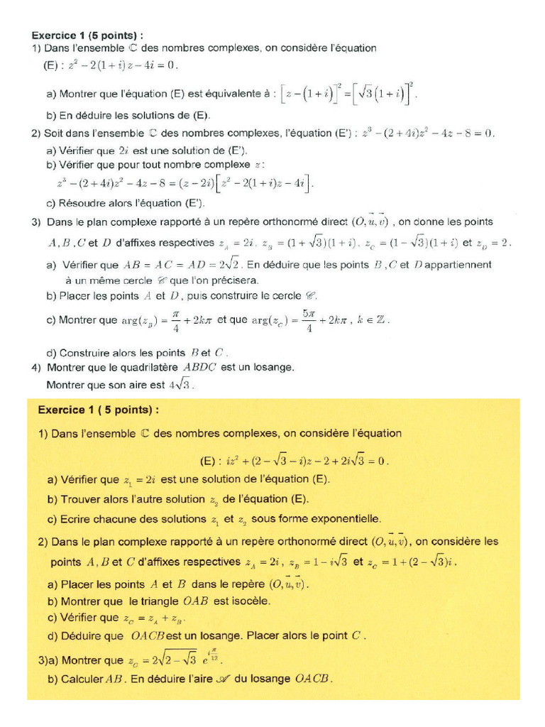 Complexe Bac Technique | PDF